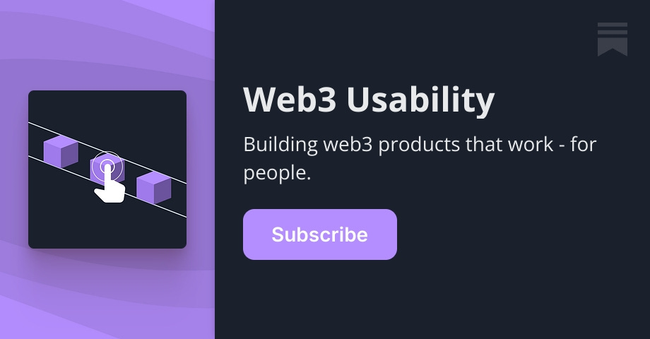 Web3 Usability | Jordan Clive | Substack