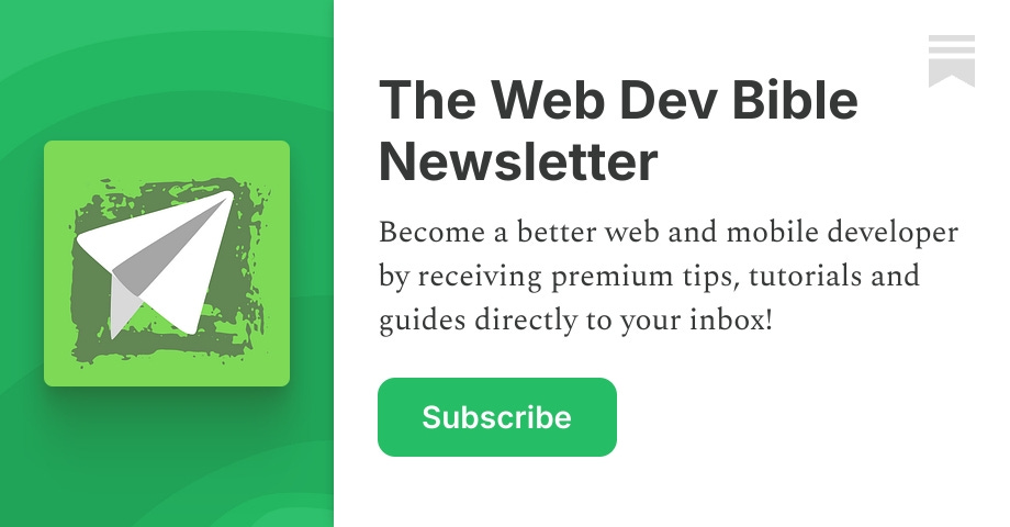 The Web Dev Bible Newsletter | Alan Montgomery | Substack