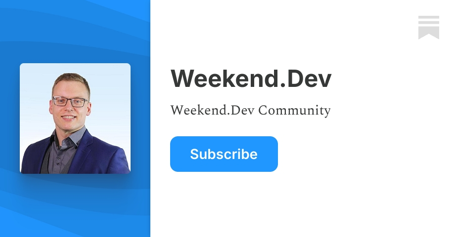 Welcome to Weekend.Dev's Substack - by Wolfgang Richter