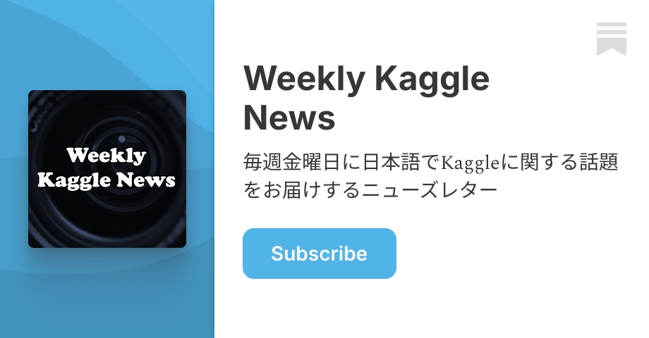 Weekly Kaggle News #10 - by u++ - Weekly Kaggle News
