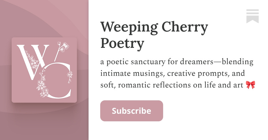 Weeping Cherry Poetry | aspen kae 🌸🕊️ | Substack
