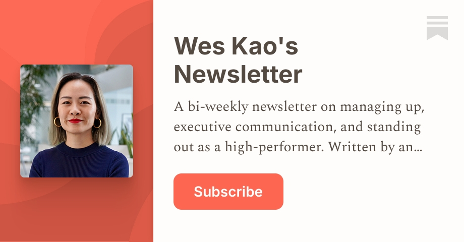 Wes Kao's Newsletter | Substack