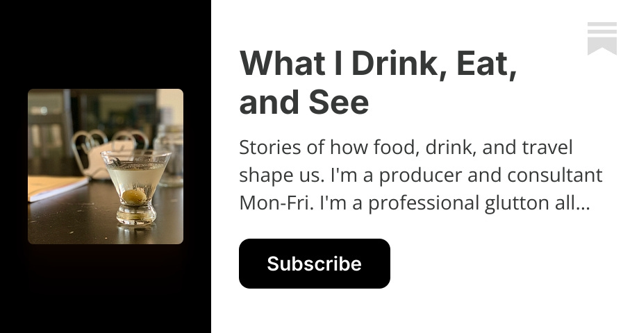 What I Drink, Eat, and See | Arka Sengupta | Substack