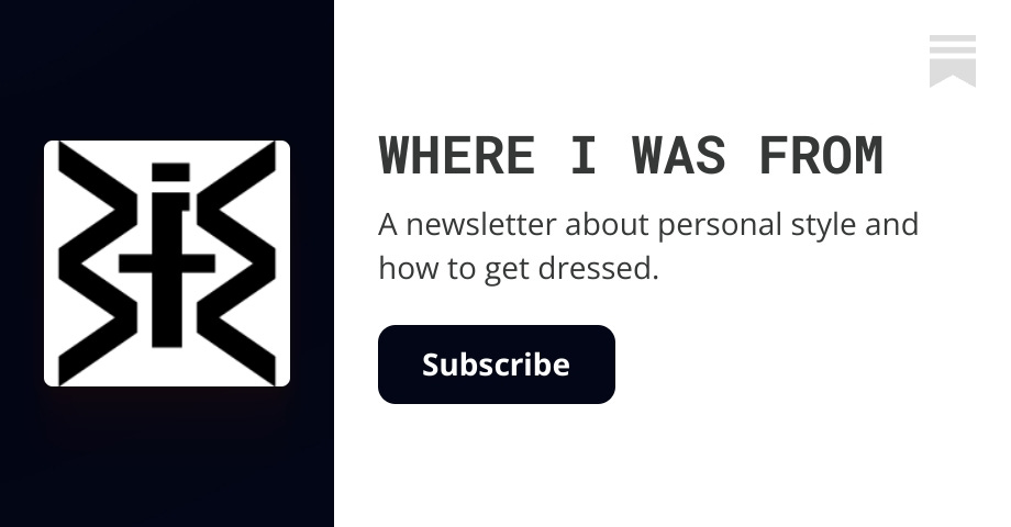 WHERE I WAS FROM | Chris Maido | Substack