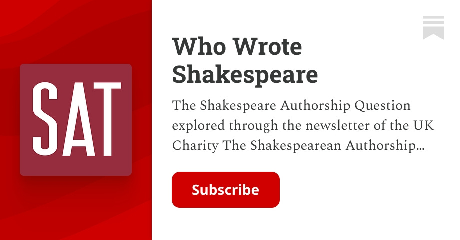 Who Wrote Shakespeare | Substack