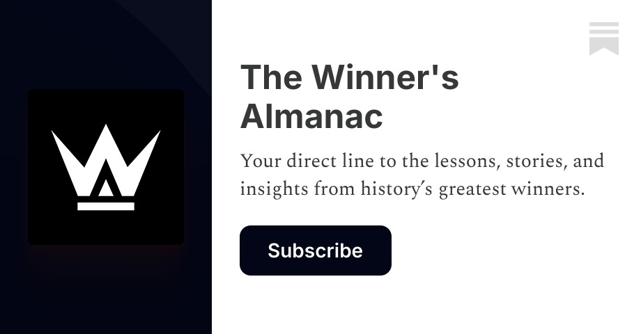 The Winner's Almanac | Winning Therapy | Substack
