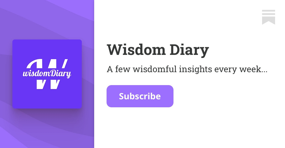 Wisdom Diary | Devesh Ahuja | Substack