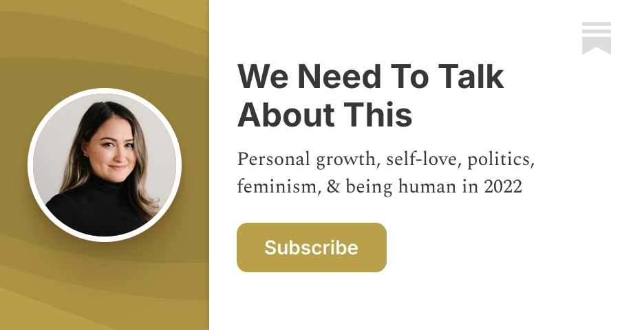 We Need To Talk About This | Sarah Stockdale | Substack