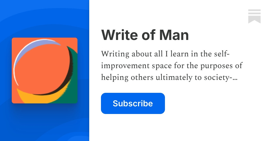 Write of Man | Anthony | Substack