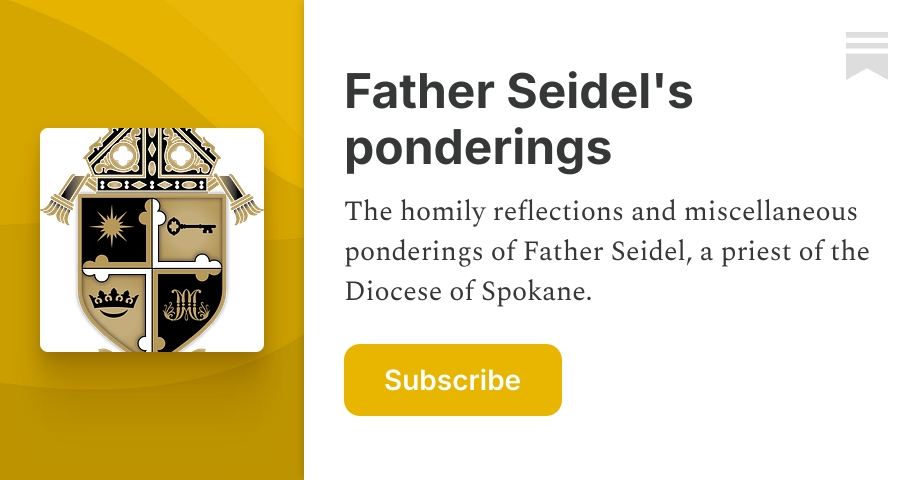 Father Seidel's ponderings | Fr. Curtis Seidel | Substack