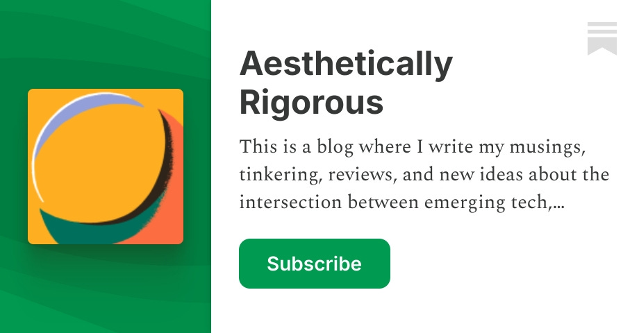 Aesthetically Rigorous | Yanto Chandra | Substack