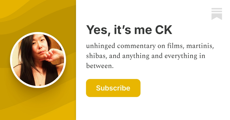 Yes, it’s me CK | Substack