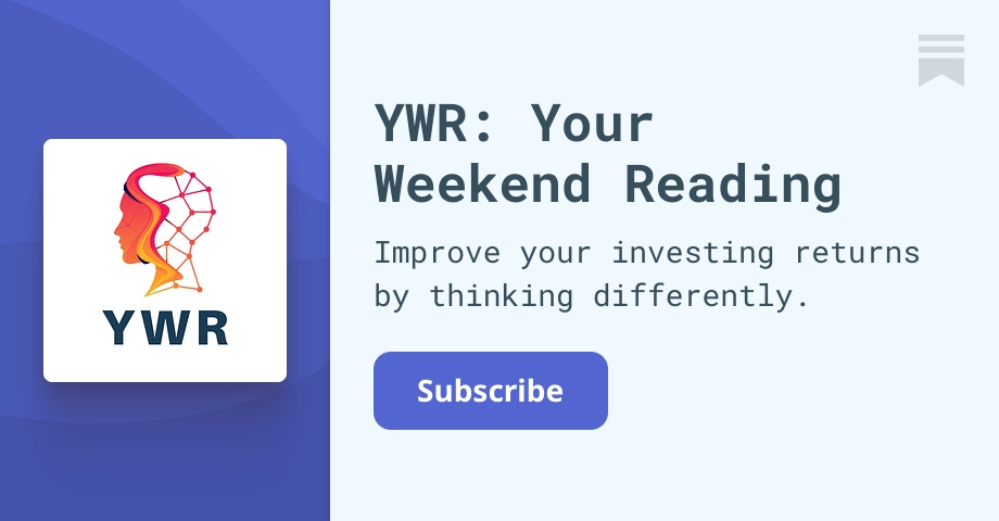 YWR Data & Models - by Erik - YWR: Your Weekend Reading