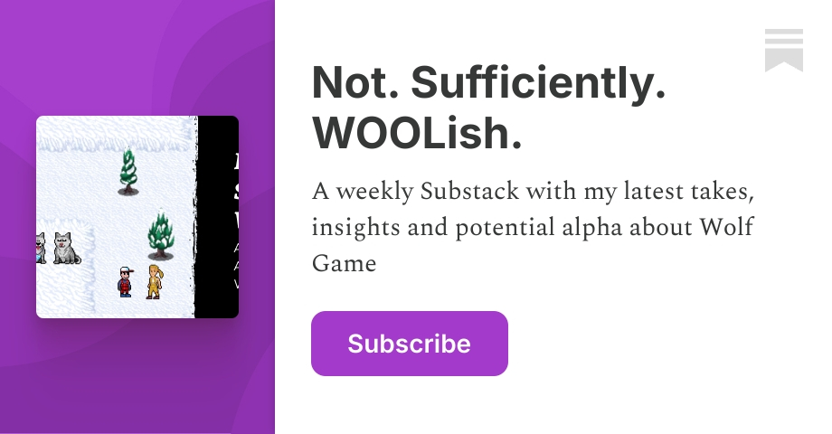 Not. Sufficiently. WOOLish. | Zach | Substack