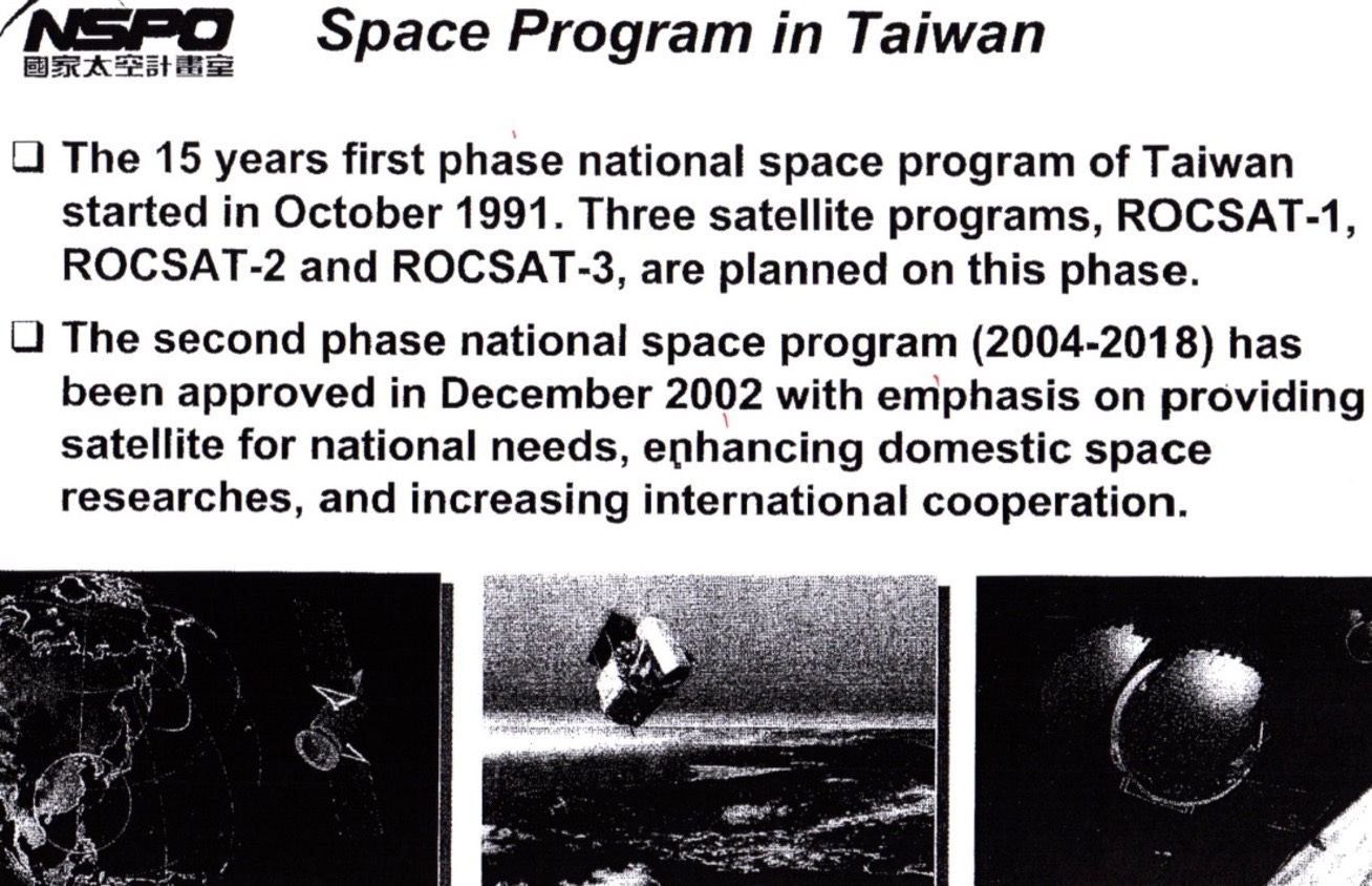 Part 1: Space Dump - Taiwan Next Gen Sensing Sat/Remote Sensing Sat