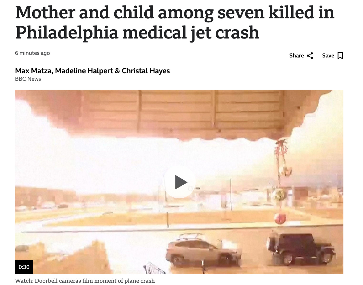 UPDATE: Philadelphia Plane Crash Exploded in Mid-Air, Air Traffic ...