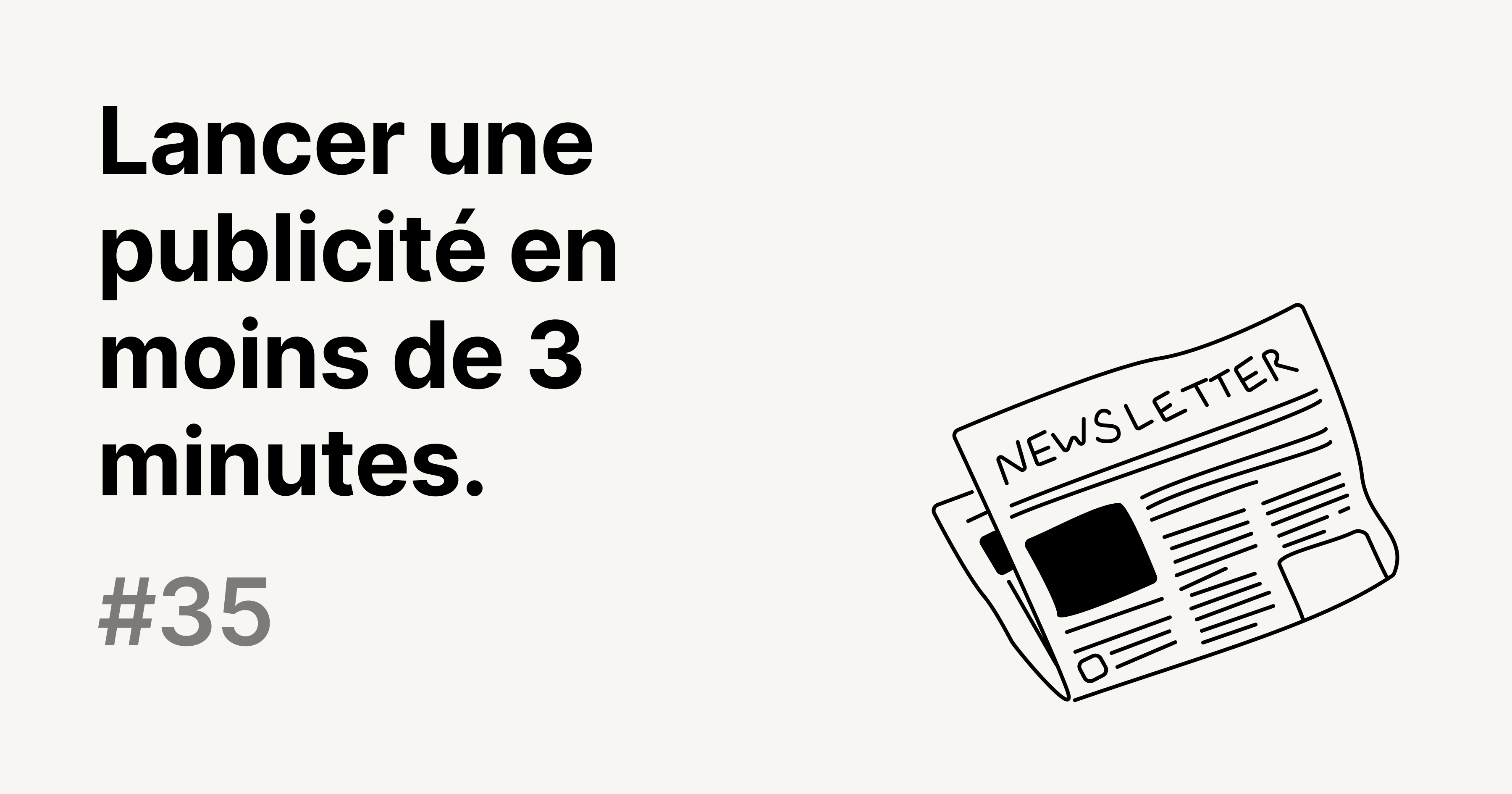 Lancer une publicité en moins de 3 minutes. - by Johan