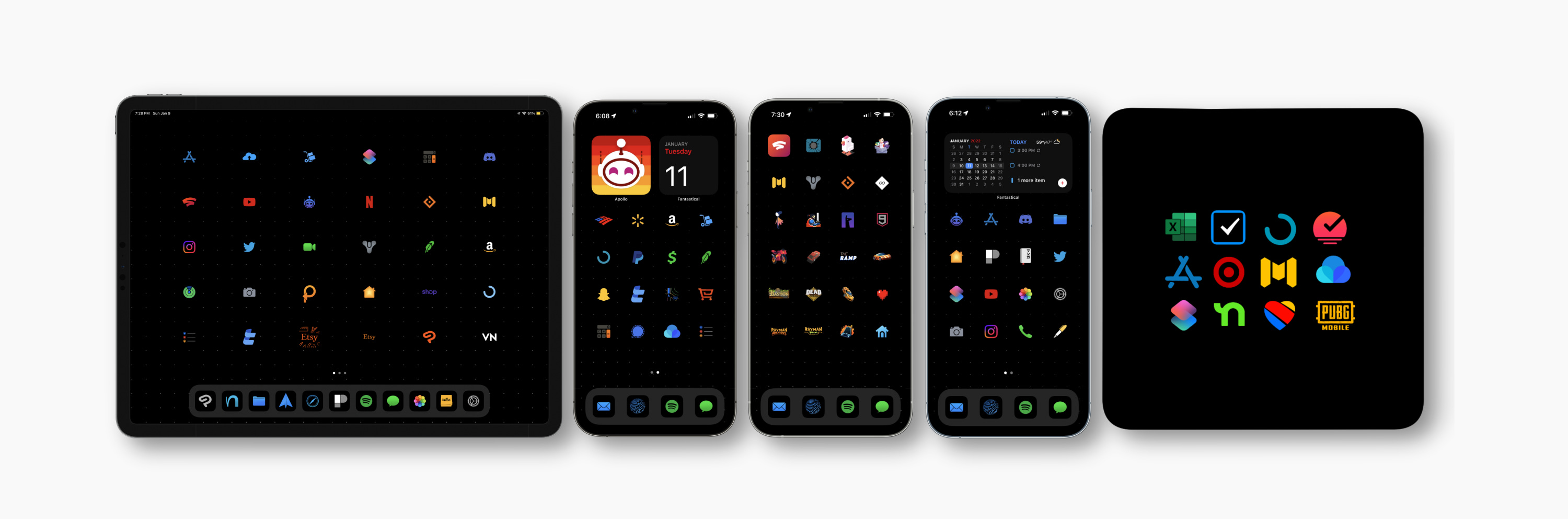 1Cons Dark Mode Icon Pack - by Vincent Bekong