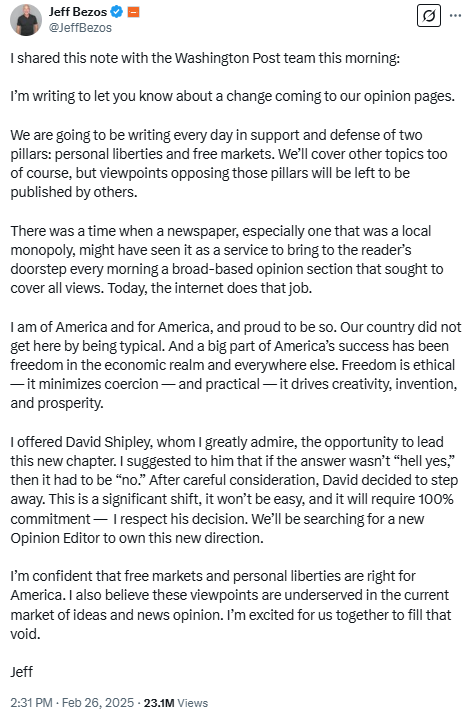 Jeff Bezos note causes WaPo Editor to quit · The NSA Trans cult ...