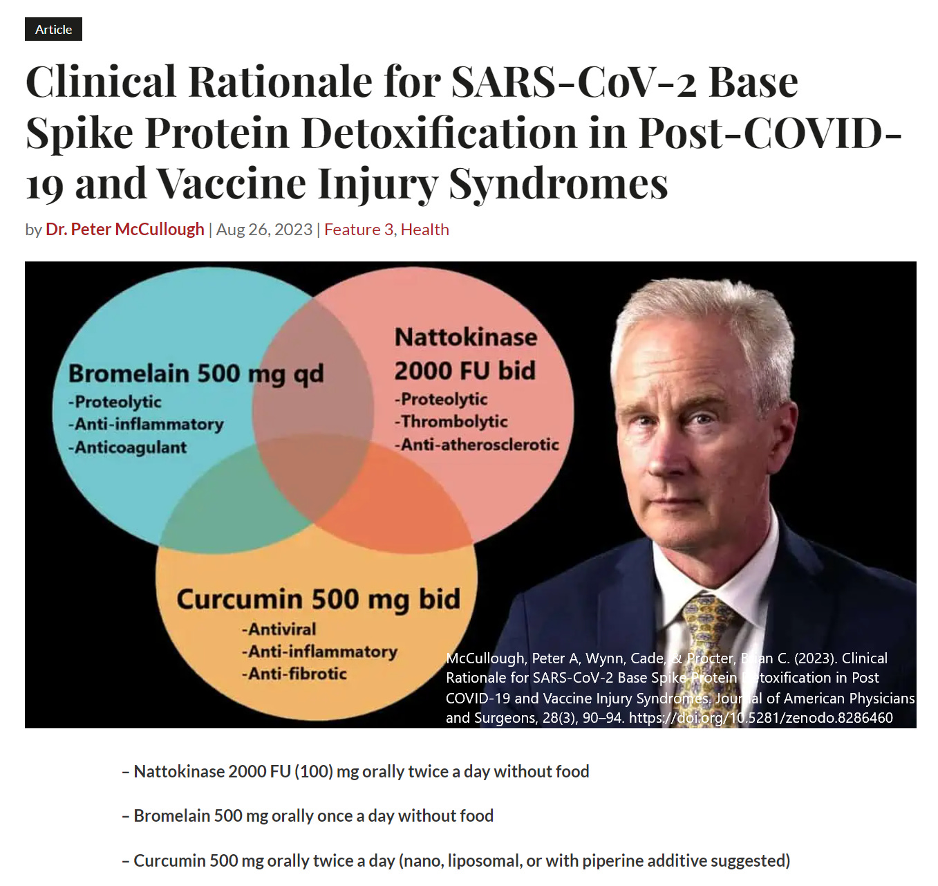 Widespread Spike Protein Poisoning of the Population