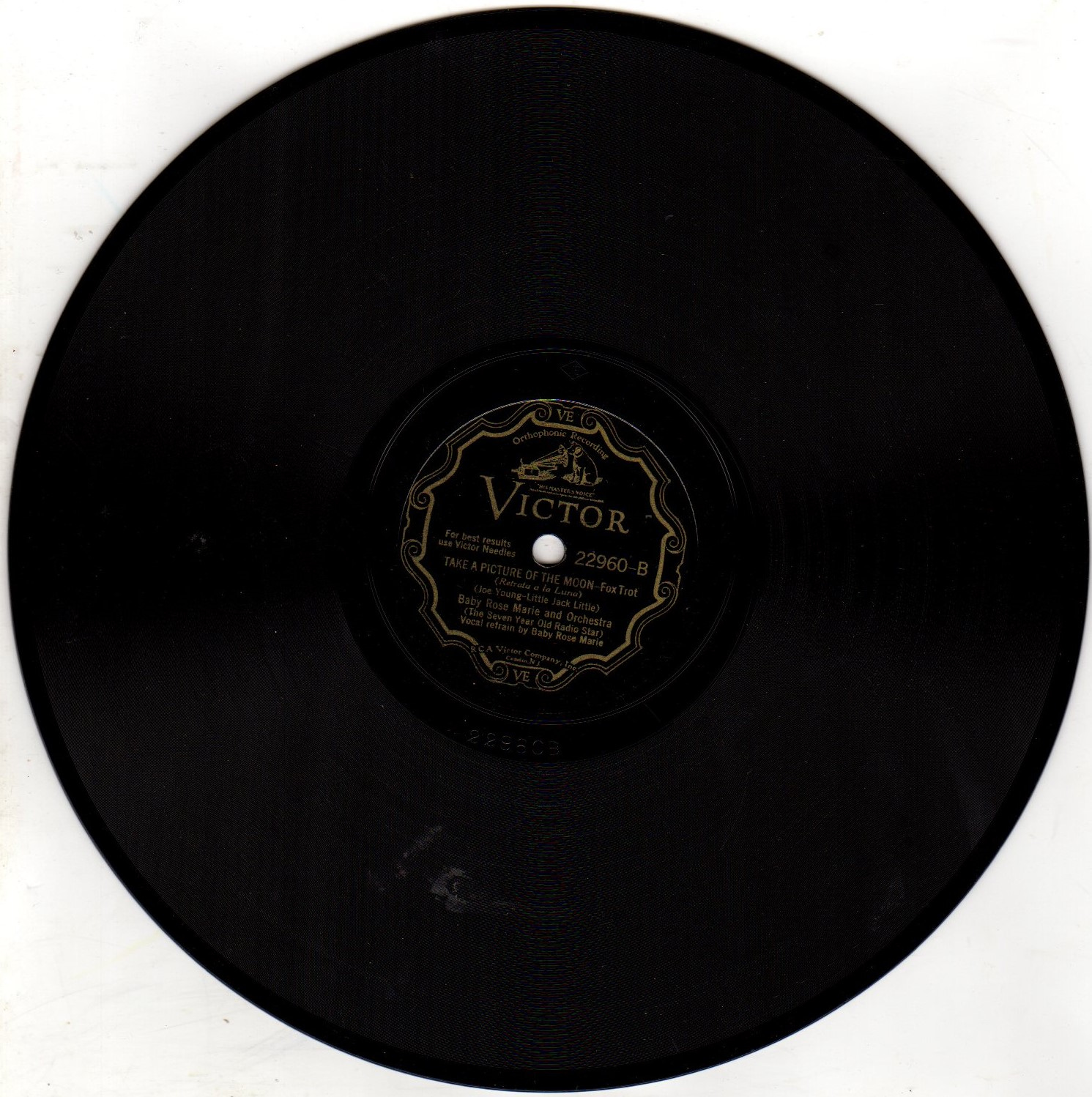 Baby Rose Marie... the 8 year old who recorded with the Fletcher ...