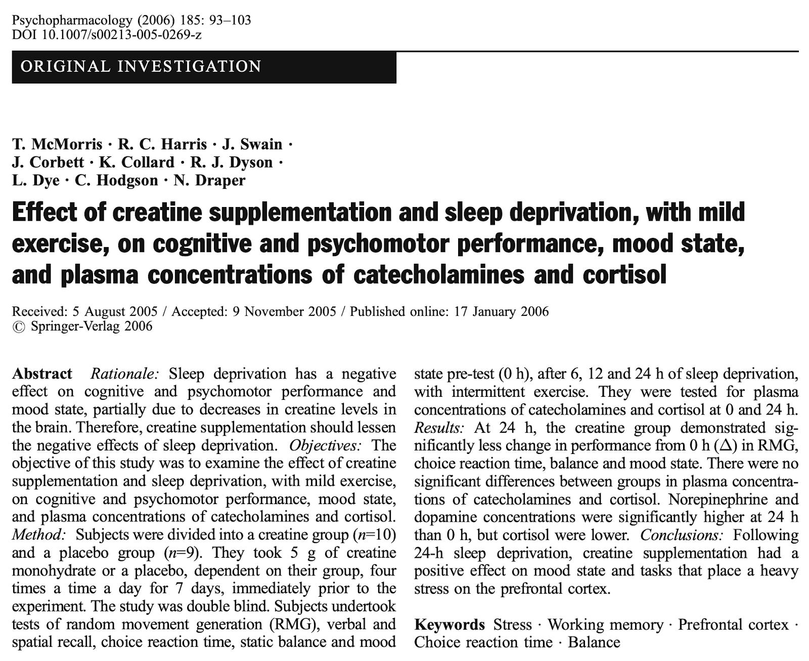 Creatine for the Sleep-Deprived Brain - by Brandon Luu, MD
