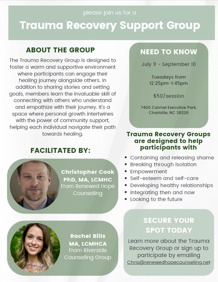Trauma Recovery Group - by Christopher Cook
