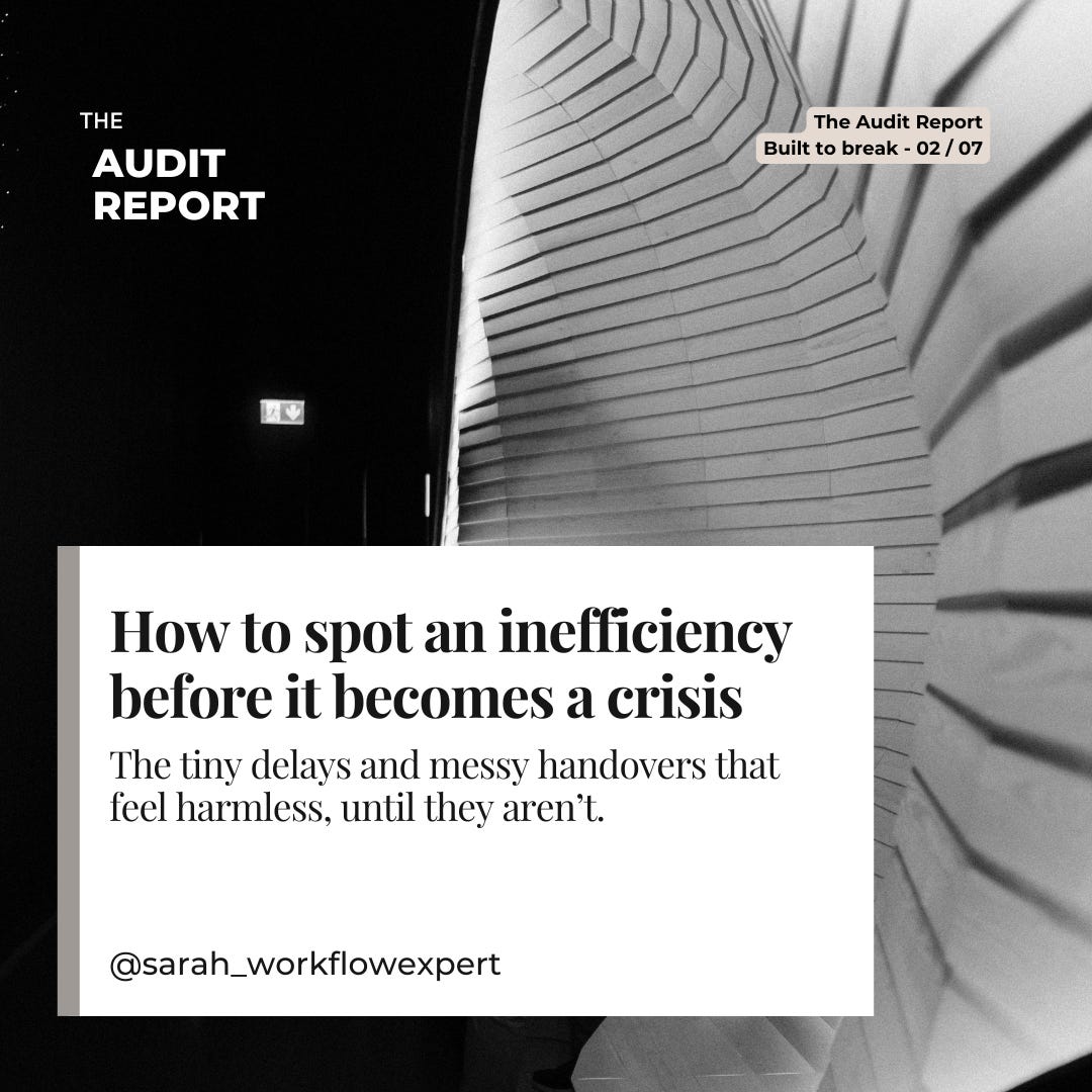How to spot an inefficiency before it becomes a crisis