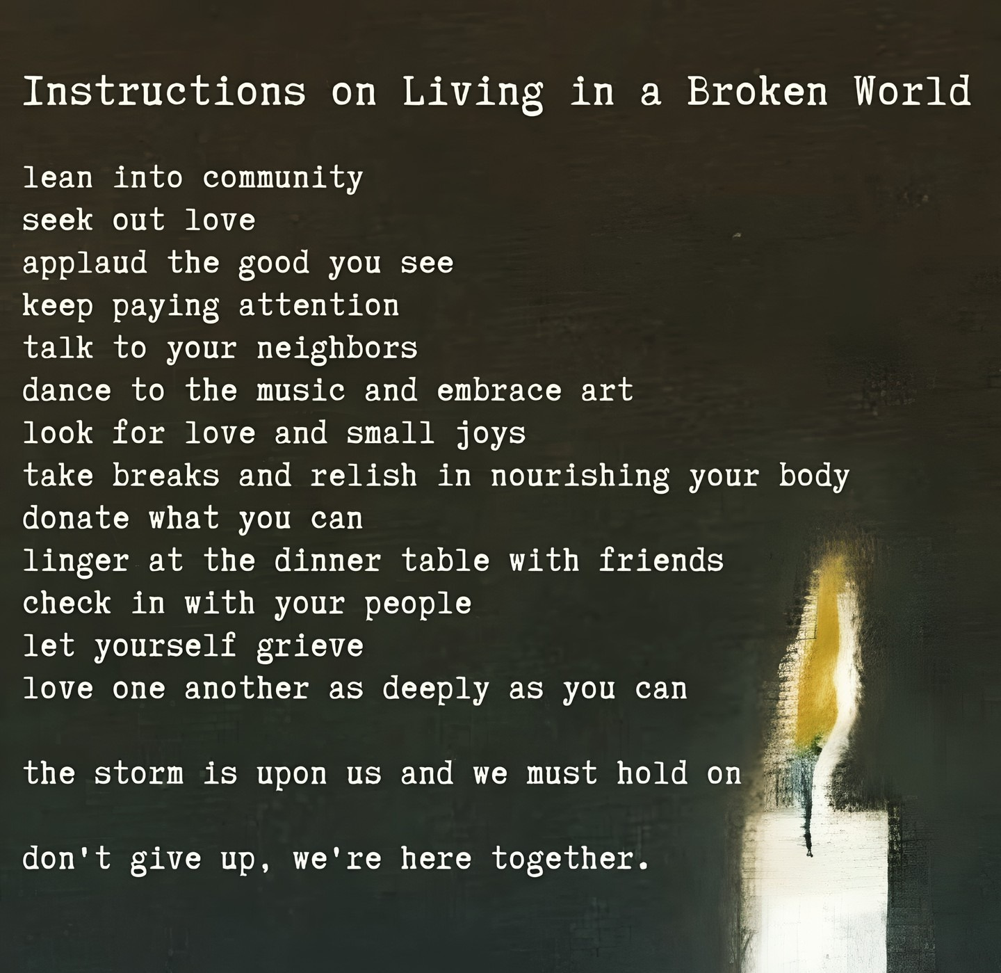 Instructions for Courageous Living in a Broken World