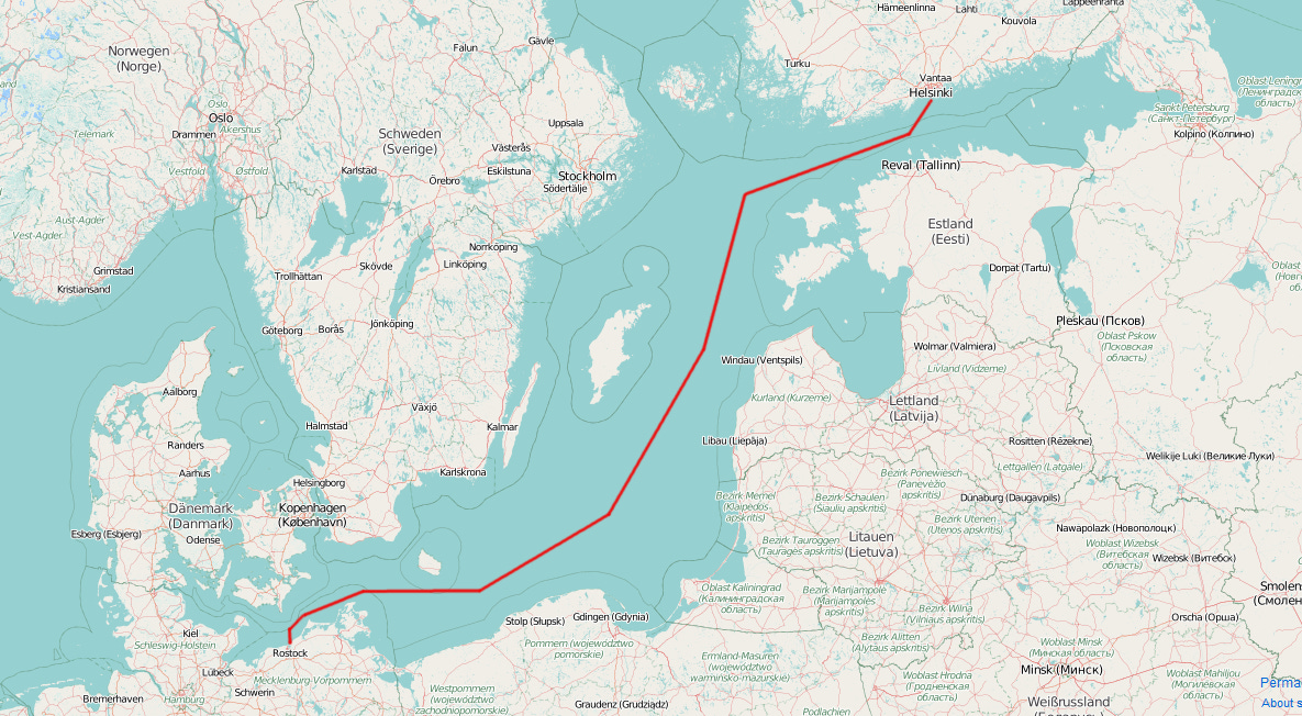 Telecommunications Cables Linking Finland To Europe, and Lithuania And ...