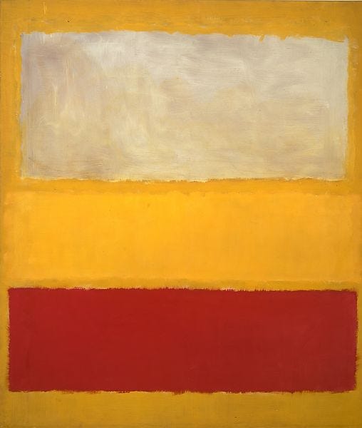 A Painting, according to Mark Rothko's No. 13 (White, Red, on Yellow)