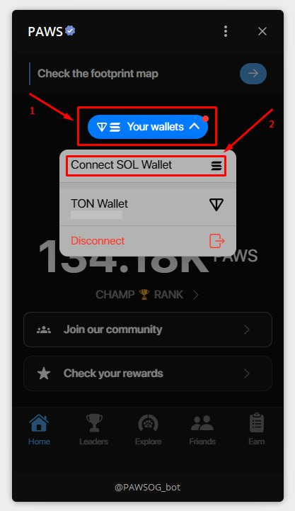 How to add a Solana wallet | PAWS 🐾 - GuideFi
