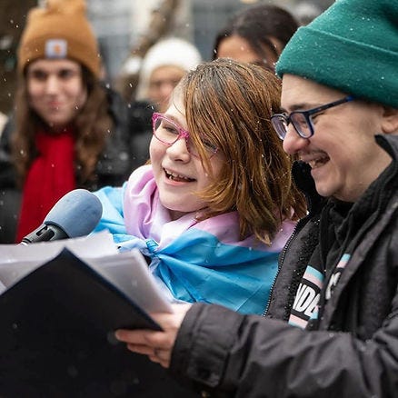 2/15/25 - Protest For Trans Youth - by TransUpFront IL