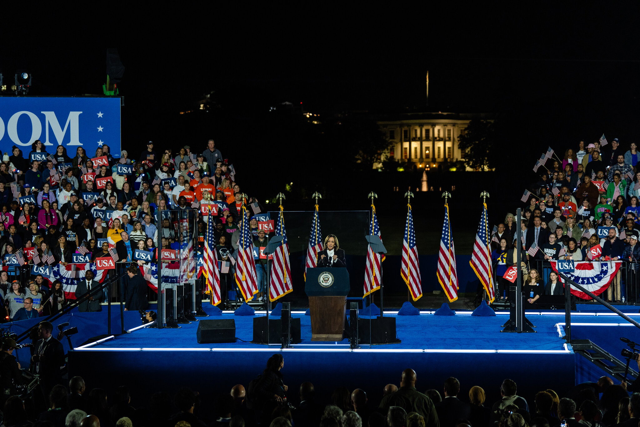 Harris's speech at Ellipse shamed corporate media into talking about ...