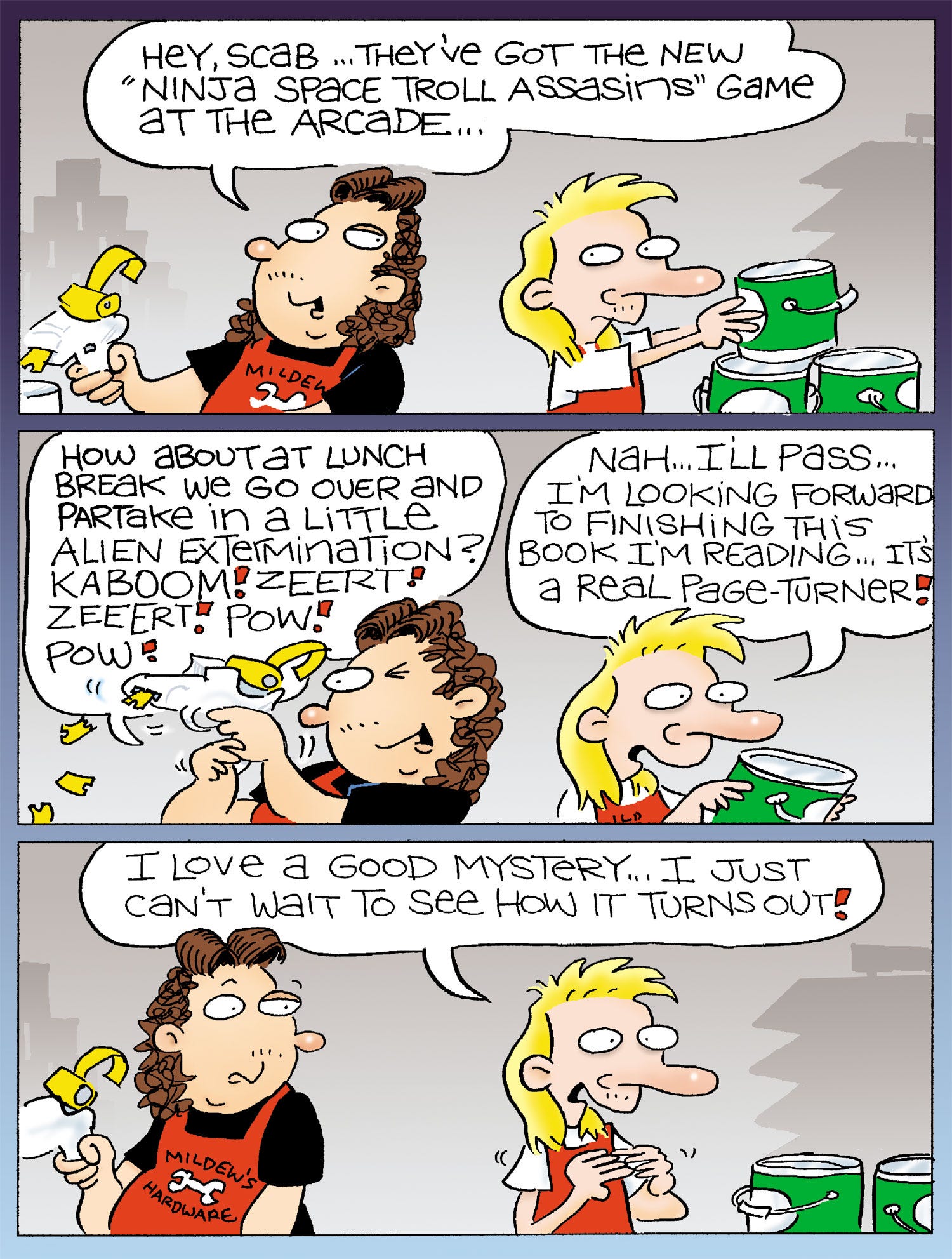 Mullets comic by Steve McGarry and Rick Stromoski: The week where Scab ...