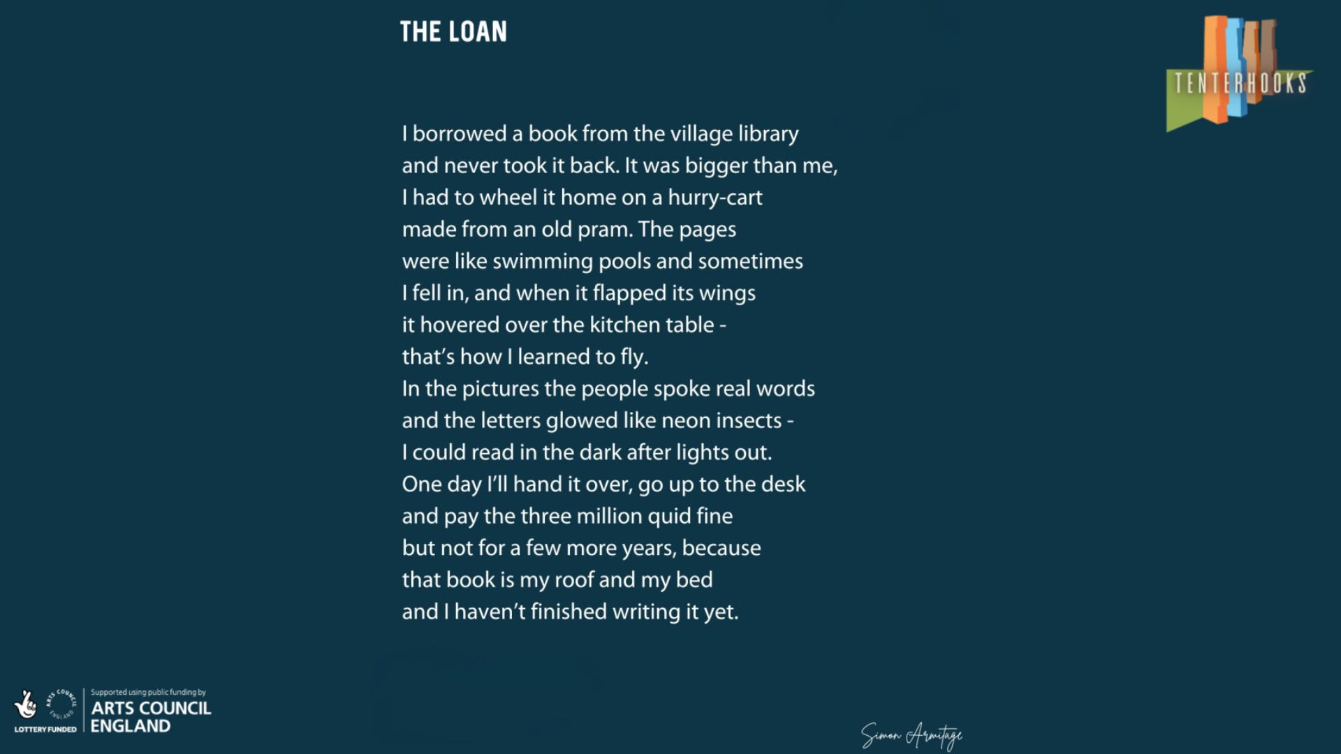 Exploring two more Simon Armitage 'Tenterhooks' poems