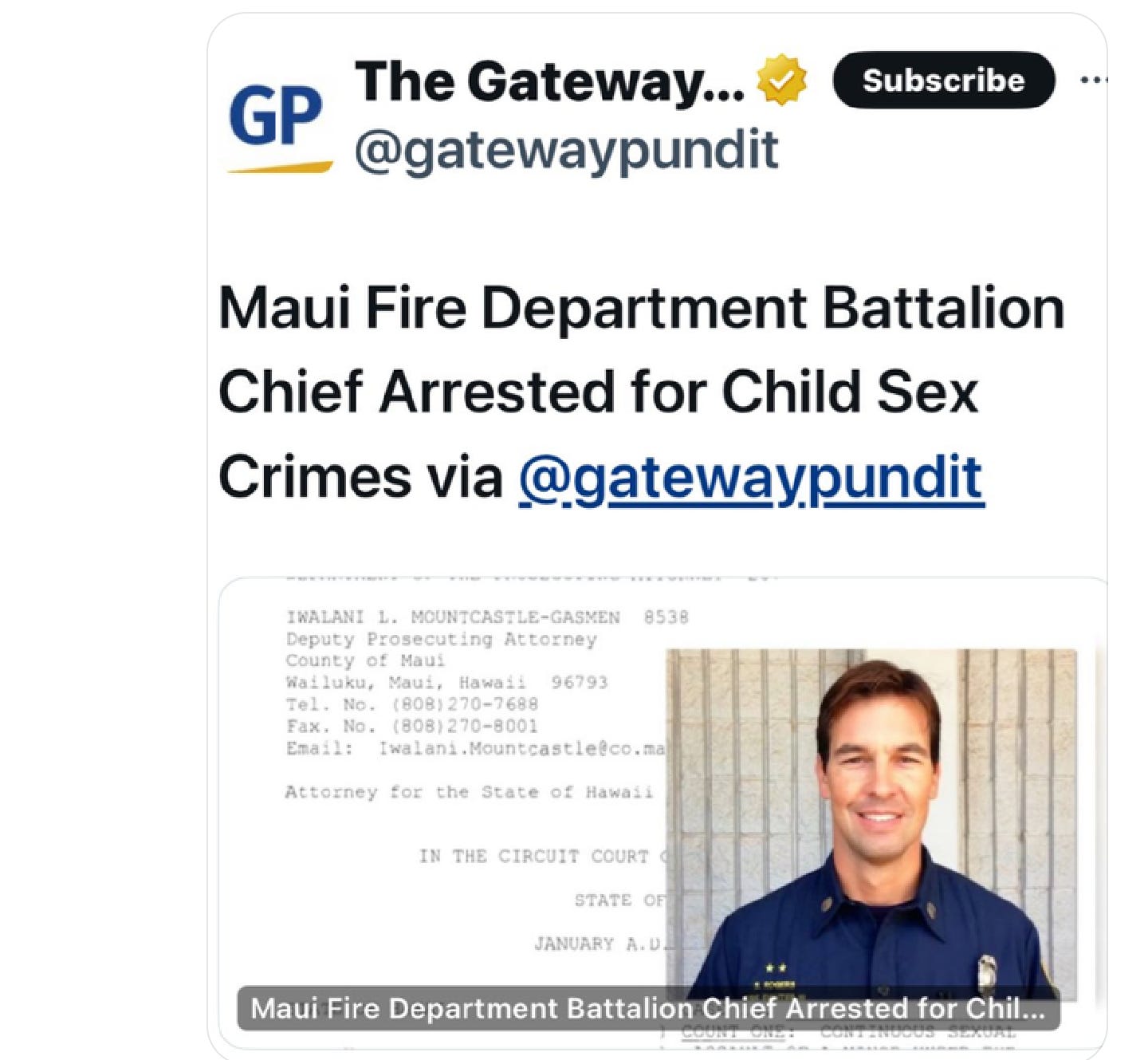 BATTALION CHIEF ARRESTED FOR SEXUAL ASSAULT Blake Akio Kanoa Takahashi