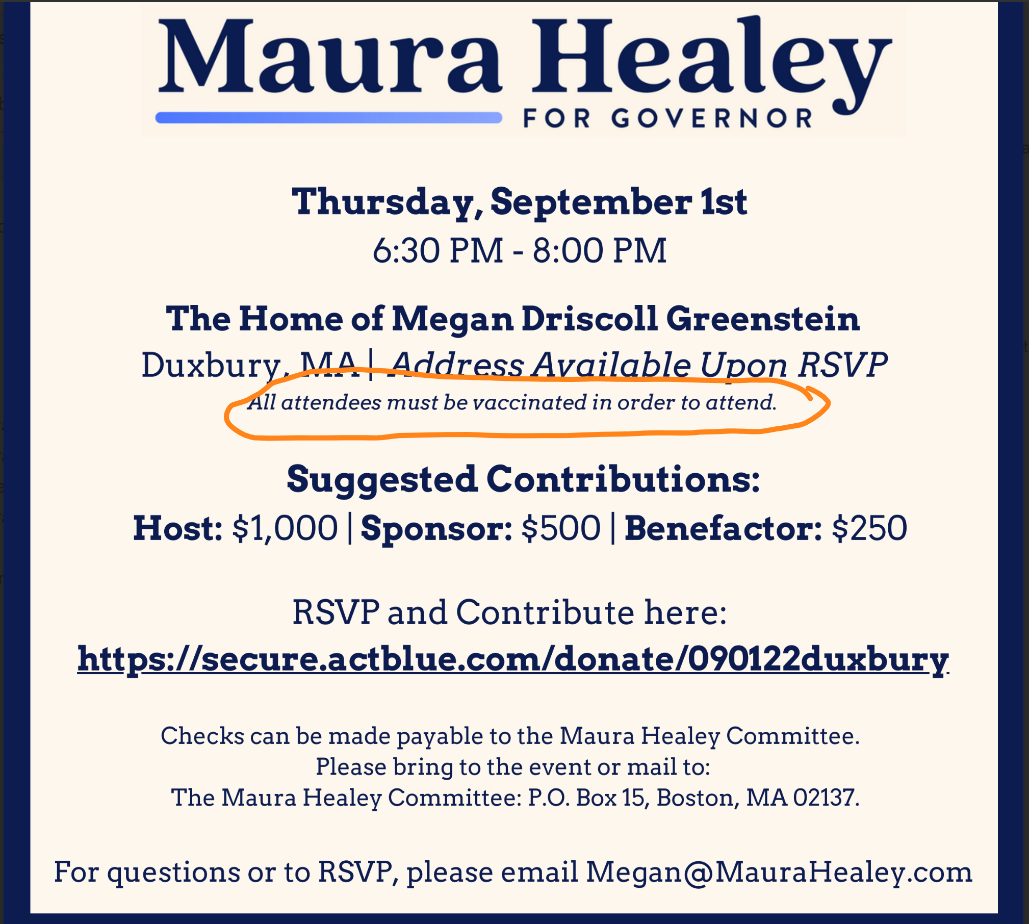 Duxbury Democratic Town Committee Chair Megan Driscoll Loses It