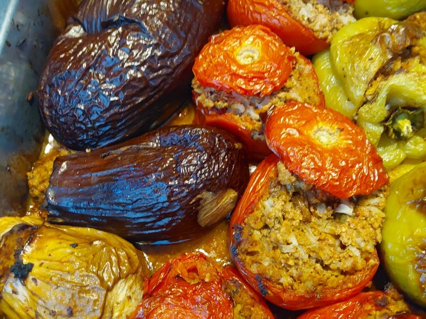 Greek Gemista Recipe: Stuffed Tomatoes, Peppers, and Eggplants
