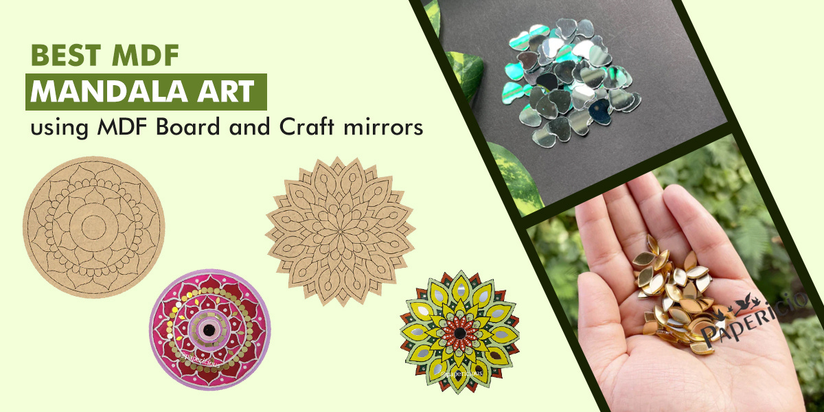Best MDF Mandala art using MDF Board and craft mirrors