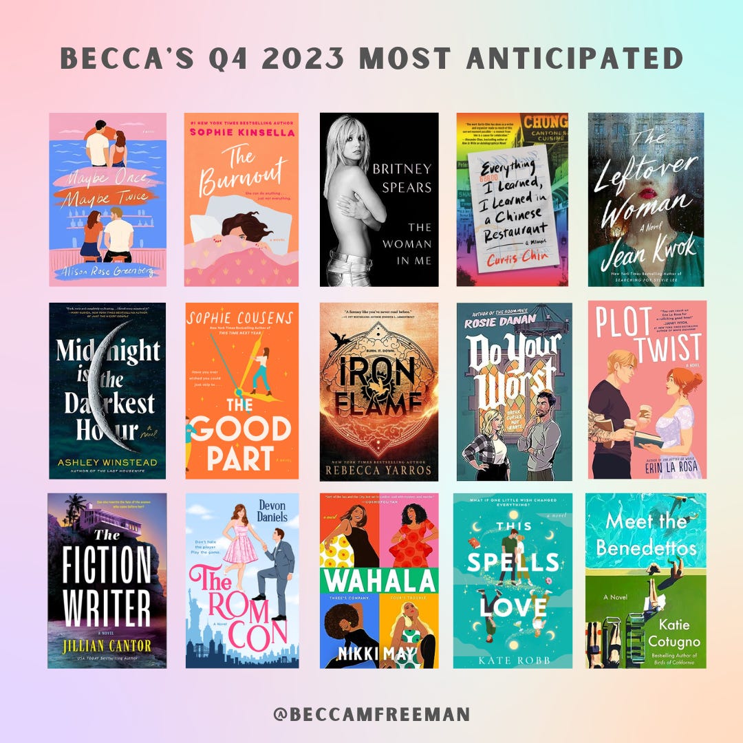 Q4 2023 most anticipated reads - by Becca Freeman