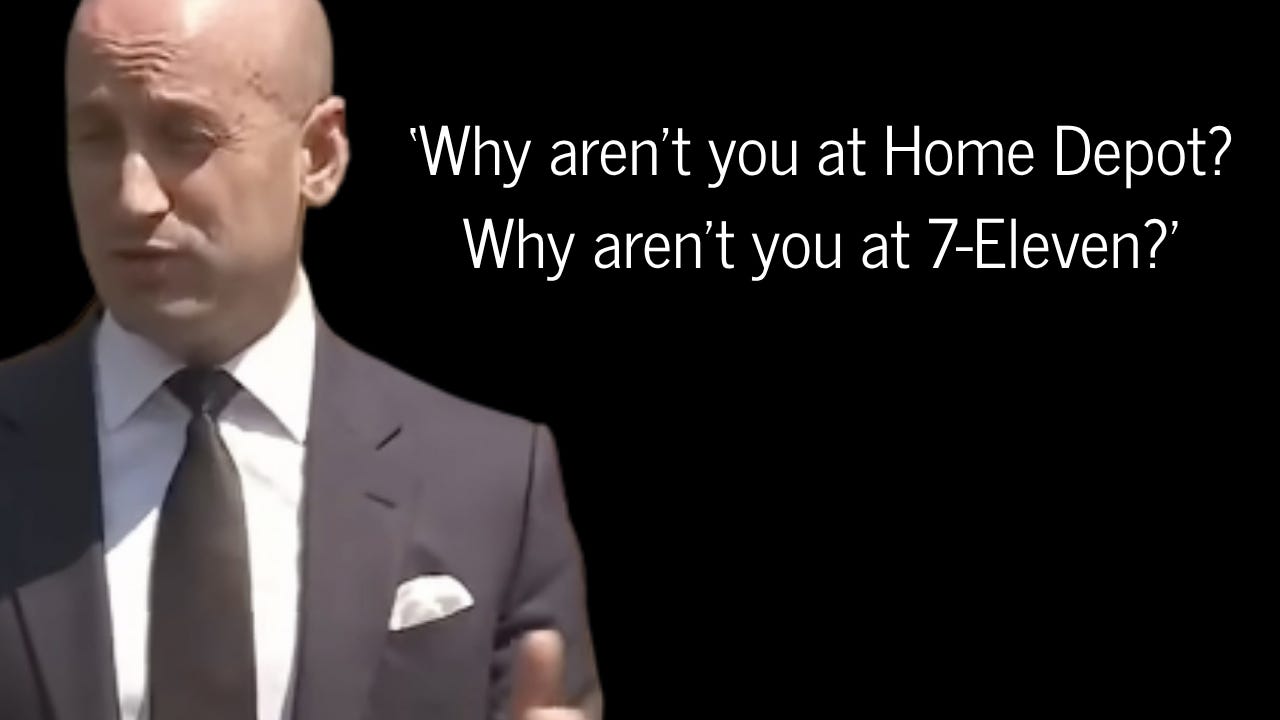 Reporter fired for telling the truth about Stephen Miller