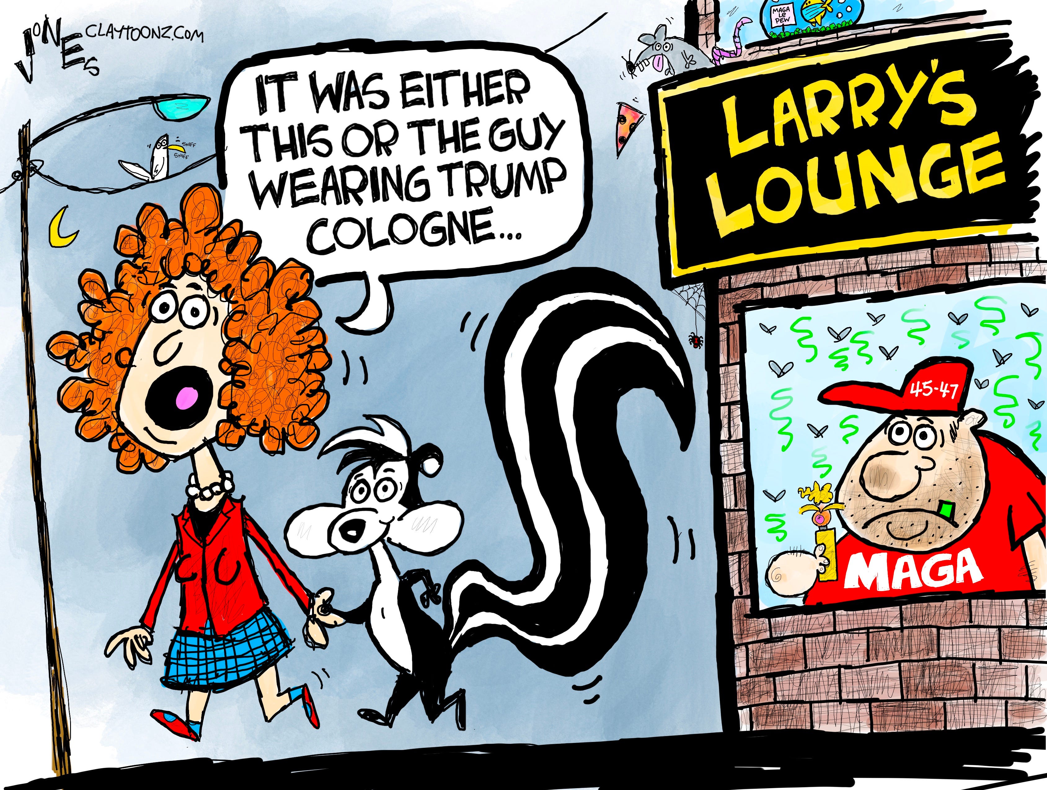MAGA Le Pew - by Clay Jones - Claytoonz