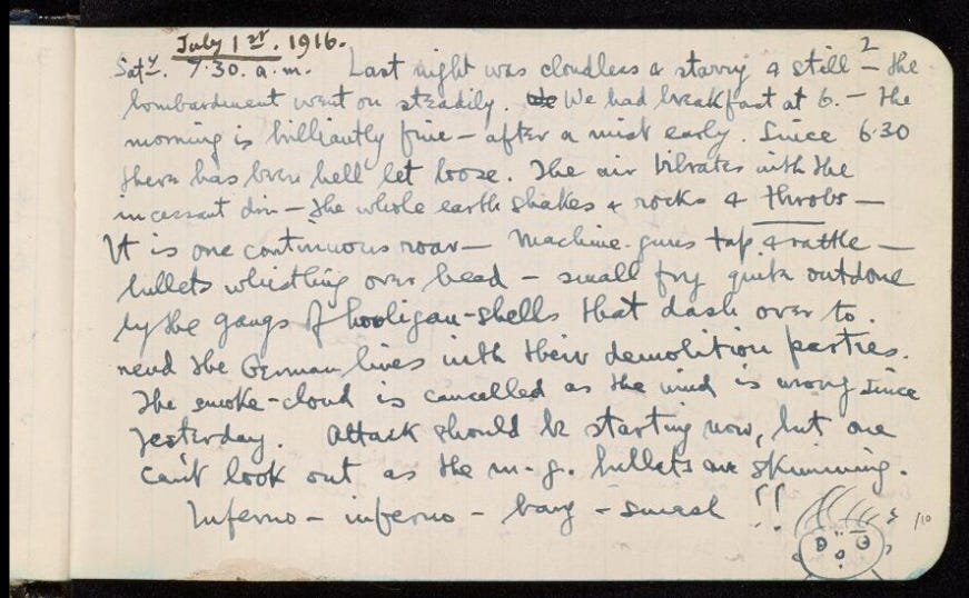 Siegfried Sassoon's War Journal - by Jillian Hess - Noted