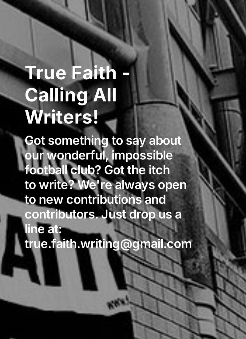 True Faith on Substack - A New Home for the Best NUFC Fan Writing