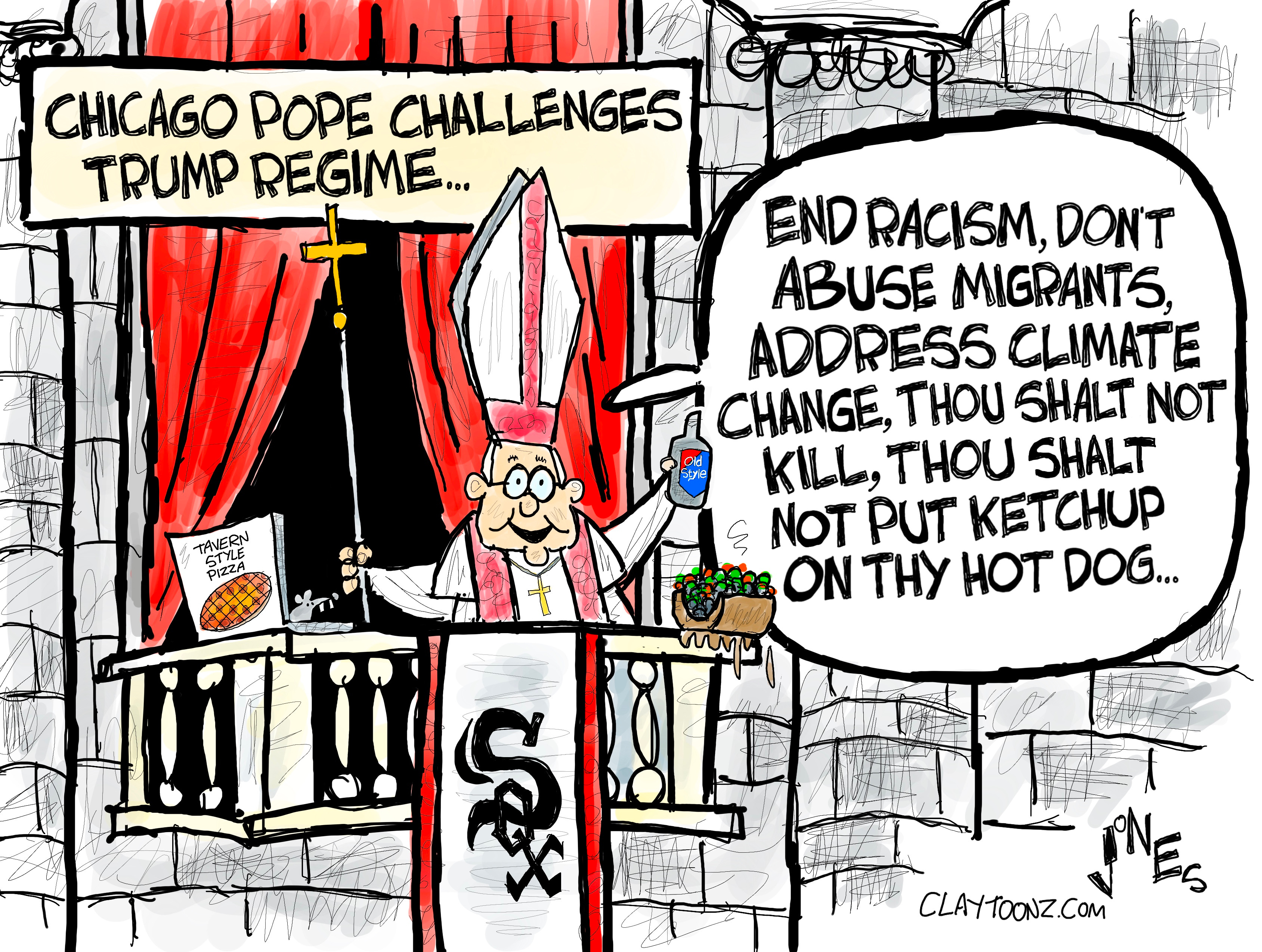 Chicago Pope - by Clay Jones - Claytoonz