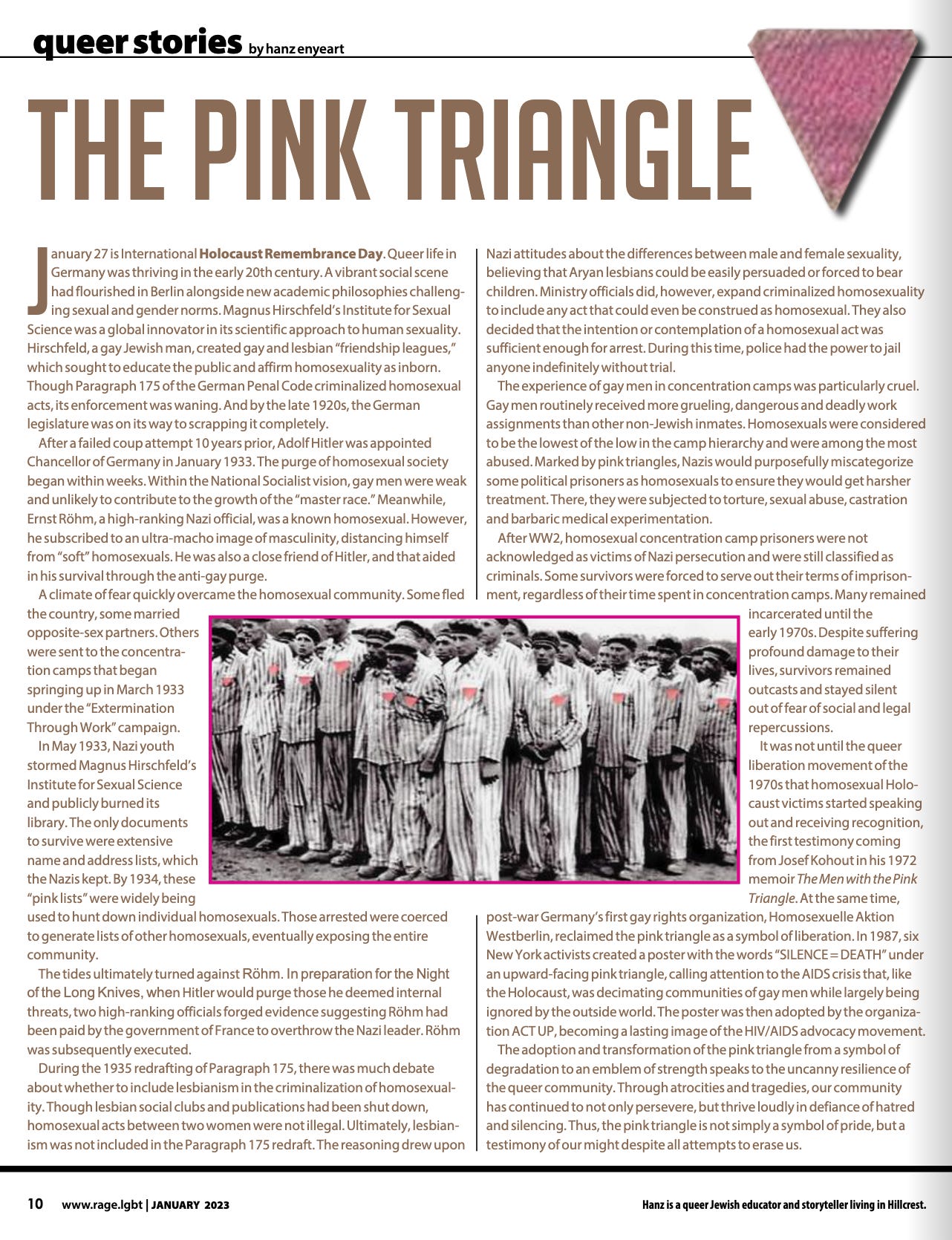 The Pink Triangle - by Hanz Enyeart - Hanz’s Substack