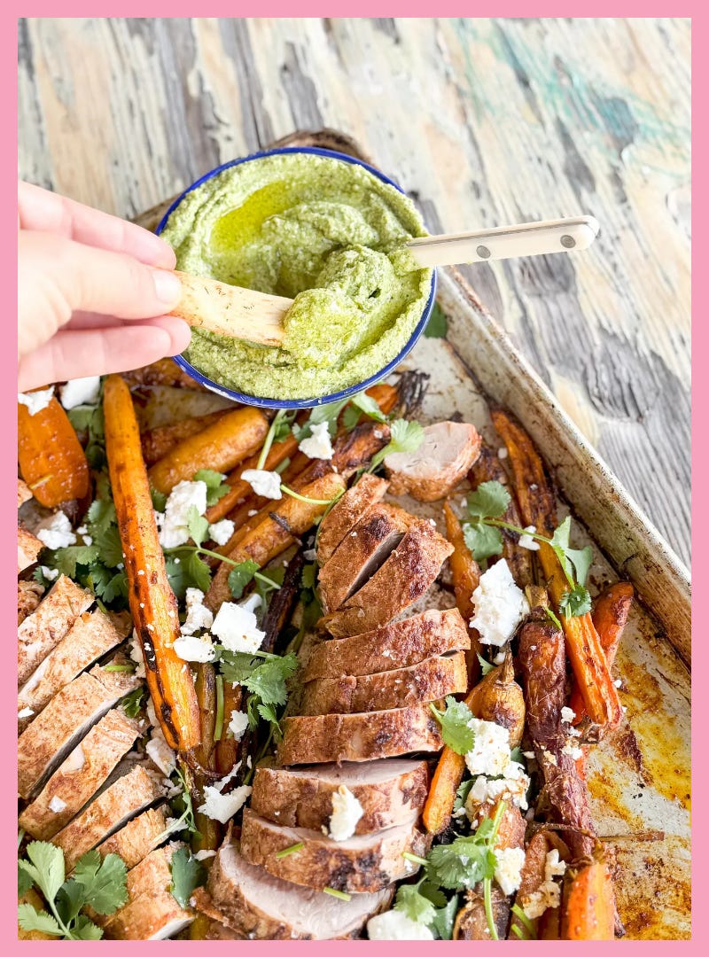 moroccan-spiced pork tenderloin and carrots