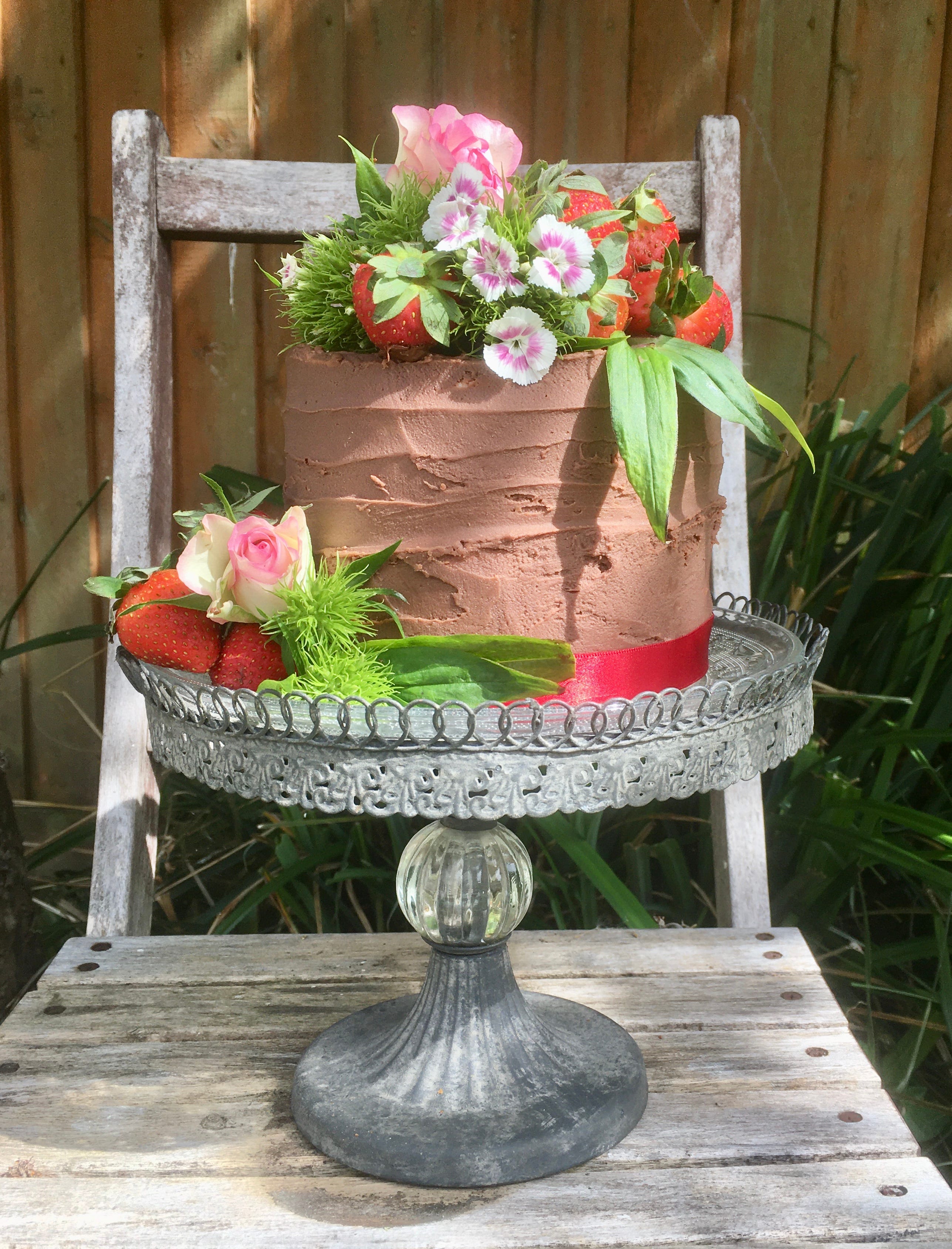 A Chocolate Wedding Cake with Mid-Life Dollops