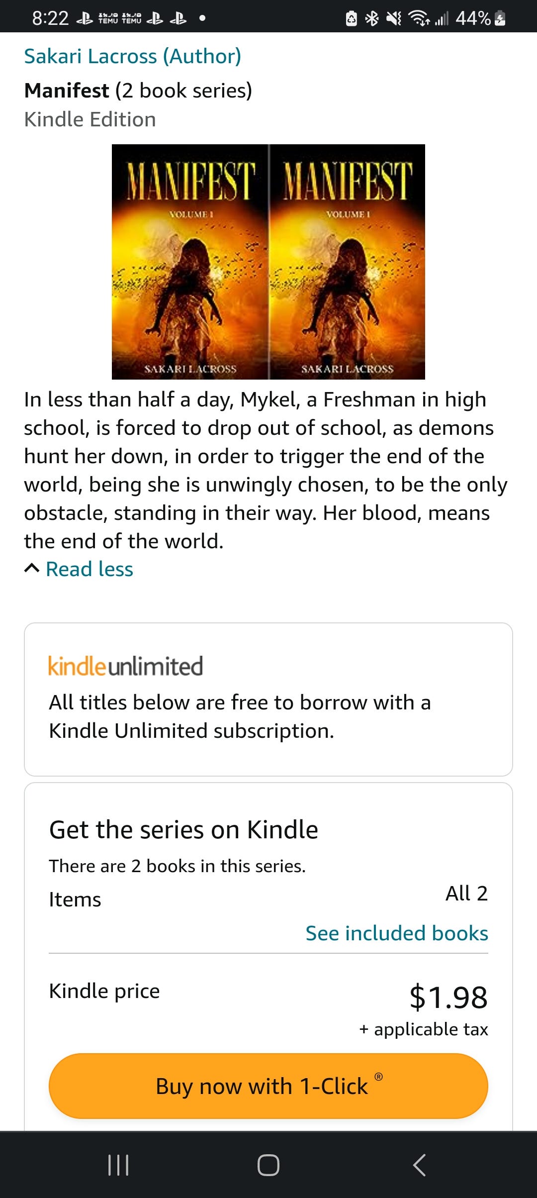 Dark Fantasy Amazon Series - by Sakari Lacross